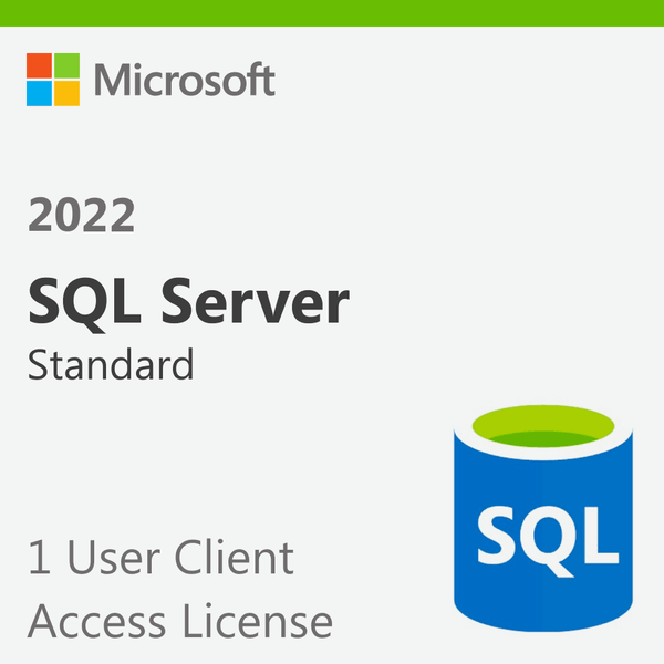 Microsoft SQL Server 2022 Standard User Client Access, 05/03/2024
